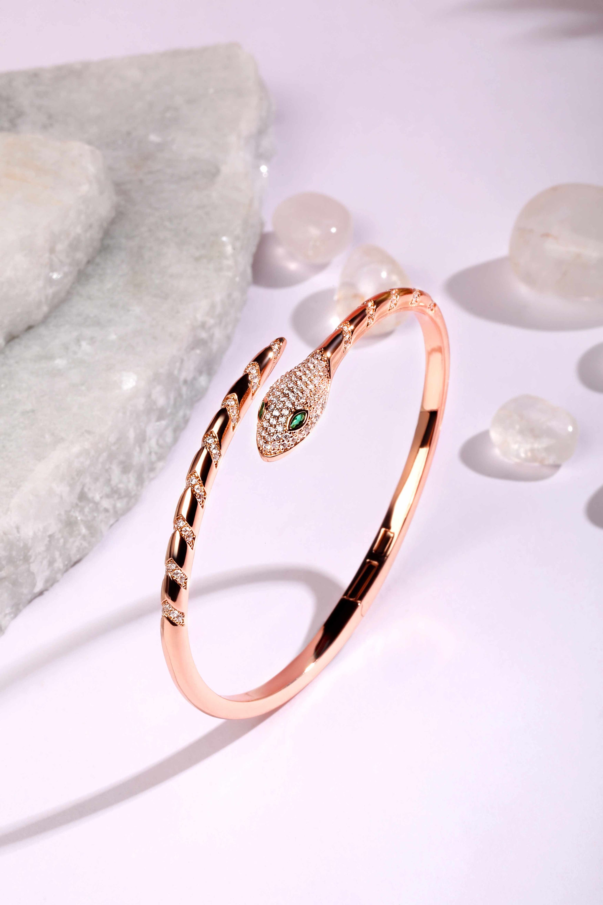 Gilded Snake Diamond Bracelet